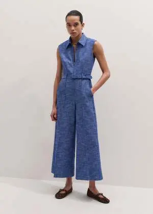 ME+EM Wide Leg Cropped Jumpsuit