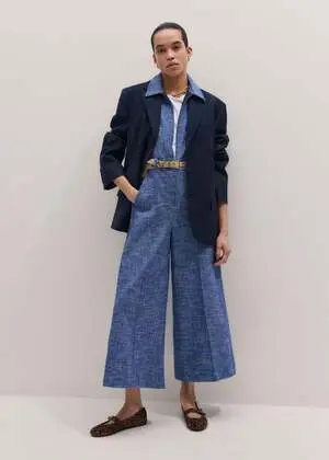 ME+EM Wide Leg Cropped Jumpsuit