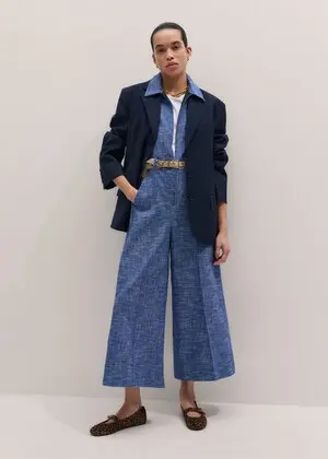 ME+EM Wide Leg Cropped Jumpsuit