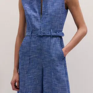 ME+EM Wide Leg Cropped Jumpsuit