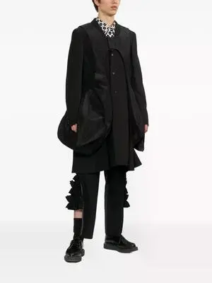 Comme Des Garçons Ruffled Zip Detail Trousers
