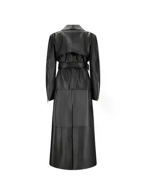 Sportmax Belted Leather Coat