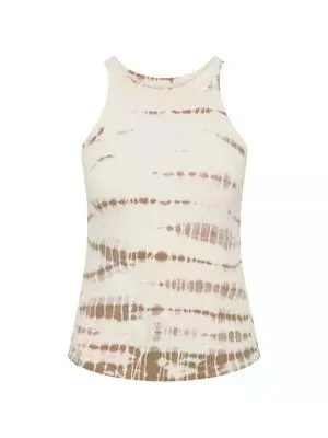 The Upside Ayla Asher Tie-dye Ribbed Tank Top - Neutrals