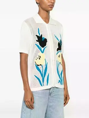 Marni Floral Intarsia Mesh Cardigan