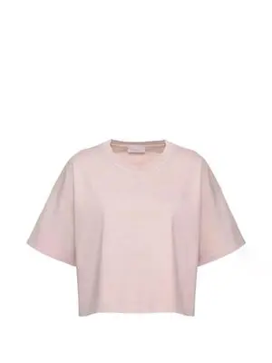 DONDUP Embroidered Logo Cropped T-shirt