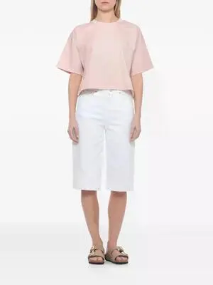 DONDUP Embroidered Logo Cropped T-shirt