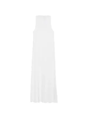 UMIT BENAN Sleeveless Ribbed-knit Maxi Dress