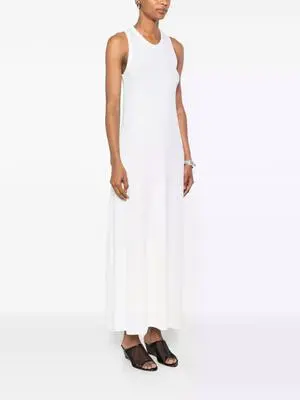 UMIT BENAN Sleeveless Ribbed-knit Maxi Dress