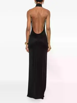 Andamane The Attico Halterneck Backless Maxi Dress