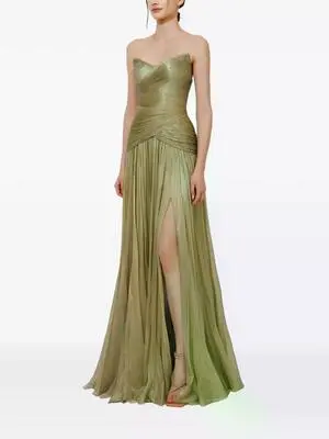 IRIS SERBAN Linda Ruched Maxi Gown