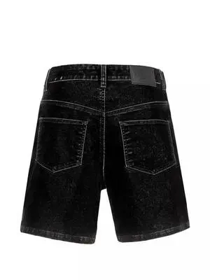 Agua Bendita Dahlia Flower-embellished Denim Shorts