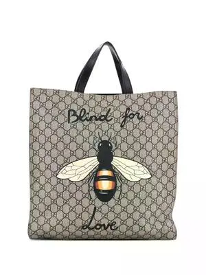 Gucci Convertible Soft Open Printed Gg Coated Canvas Tall Tote Bag - Brown