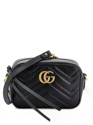 Gucci Matelassé Leather Mini Shoulder Bag - Black