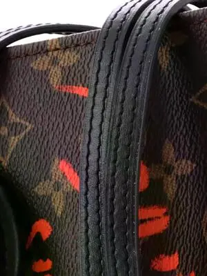 LOUIS VUITTON Petit Sac Plat Bag Limited Edition Fall In Love Monogram Canvas Tote Bag - Brown