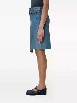 Our Legacy Asymmetric Raw-hem Denim Skirt - Blue