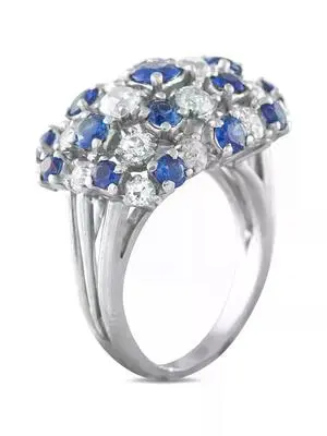 LB EXCLUSIVE Sapphire And Diamond Ring In Platinum