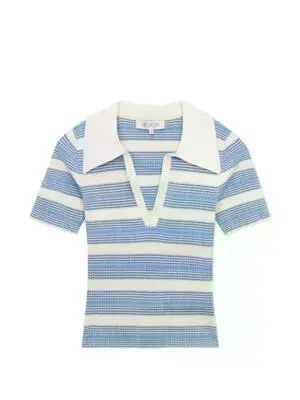HEVRON Daisy Striped Knit Top