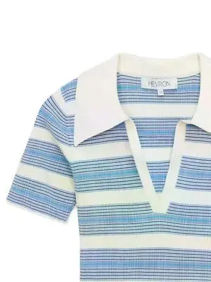 HEVRON Daisy Striped Knit Top