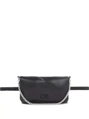 Calvin Klein Quilted Leather Belt Bag - Black