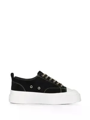 Manière De Voir Vienna Contrast-stitch Sneakers - Black