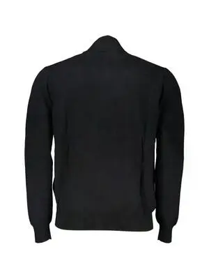 HARMONT & BLAINE Embroidered-logo Half-zip Sweater - Black