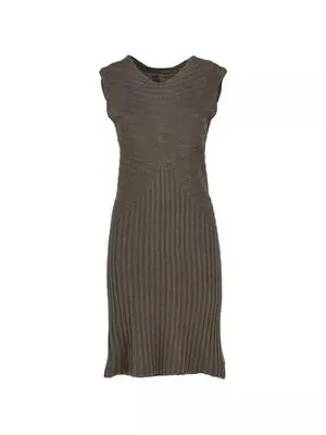 Rick Owens Ribbed-knit Mini Dress - Brown