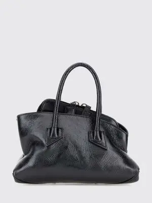 Attico La Passeggiata Mini Crackled Leather Bag - Grey