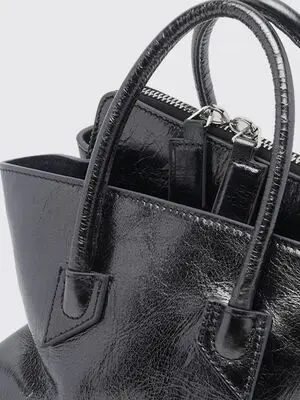 Attico La Passeggiata Mini Crackled Leather Bag
