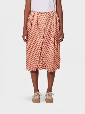 Dries Van Noten Polka Dot Silk Midi Pencil Skirt - Multicolor