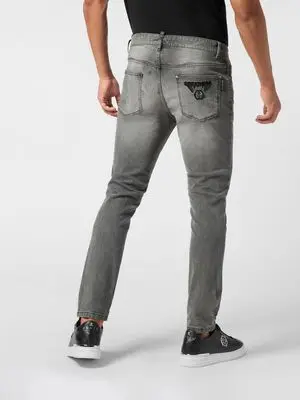 Philipp Plein Straight Leg Jeans - Grey