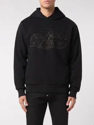 Philipp Plein Cotton Hoodie With Logo And Rhinestones