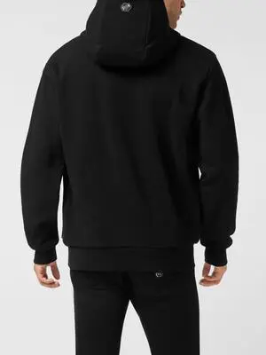 Philipp Plein Cotton Hoodie With Logo And Rhinestones