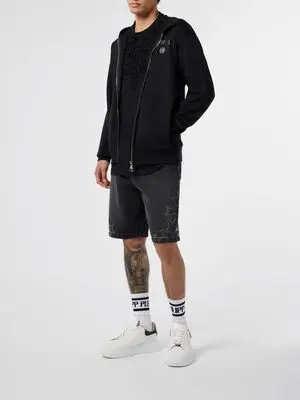 Philipp Plein Cotton Zip-up Hoodie