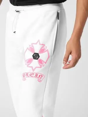 Philipp Plein Embellished Sweatpants - White