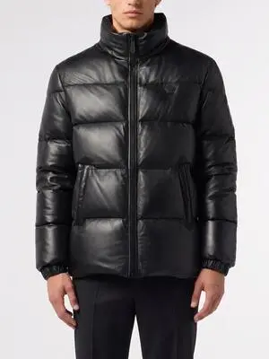 Philipp Plein Lambskin Down Jacket - Black