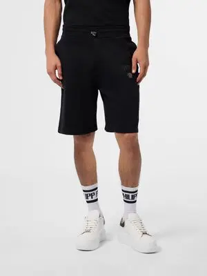Philipp Plein Cotton Jogging Shorts - Black 1