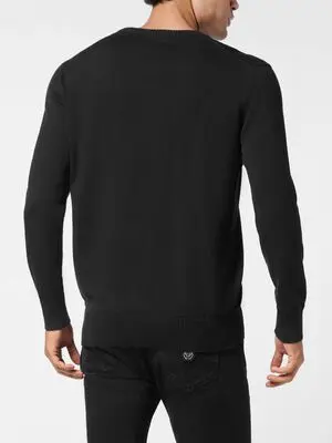 Philipp Plein Wool And Cotton Blend Crewneck Jumper
