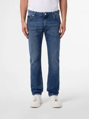 BILLIONAIRE Straight Leg Stretch Denim Jeans - Turquoise