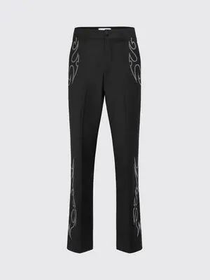 Philipp Plein Tailored Wool Trousers With Stud Embellishments