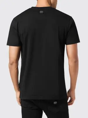 Philipp Plein T-shirt With Rhinestone Logo - Black