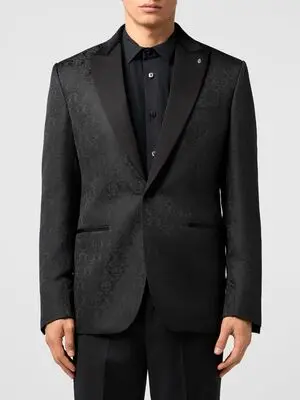 BILLIONAIRE Textured Blazer - Black