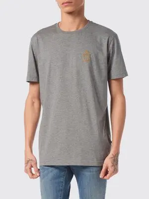 BILLIONAIRE Cotton T-shirt With Emblem - Grey