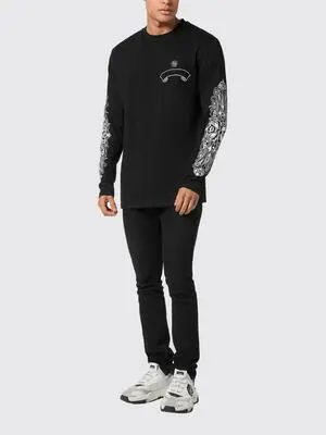 Philipp Plein Printed Cotton T-shirt - Black