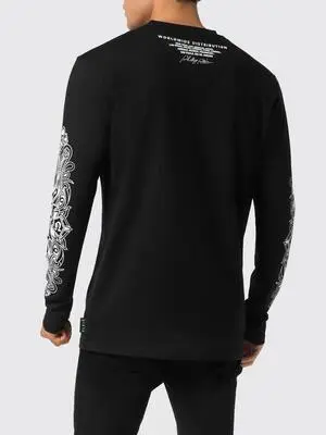 Philipp Plein Printed Cotton T-shirt - Black