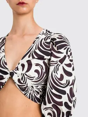 TWINSET U & B Printed Crop Top And Midi Skirt Set