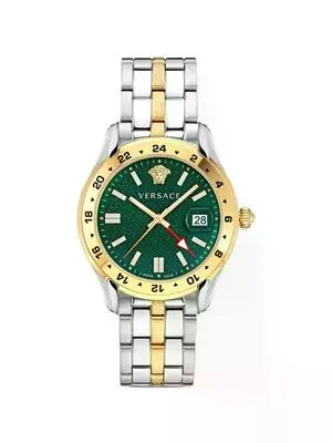 Versace Greca Time Gmt Watch - Green