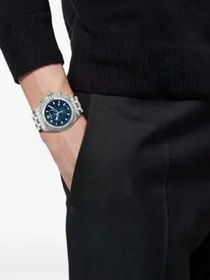 Versace Fornax 43mm Chronograph Watch - Blue