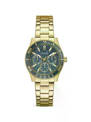 Guess Mariana Watch With Blue Dial - Gold