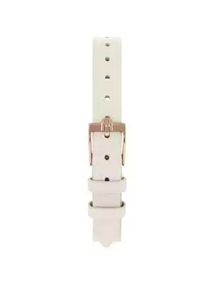 Furla Octagonal Analog Watch With Beige Leather Strap