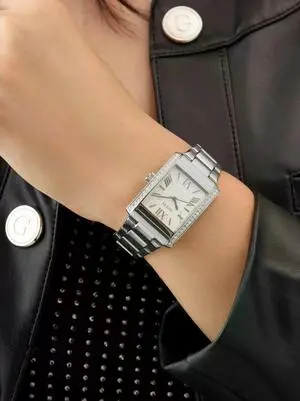 Guess Logo Detail 27mm Watch With Crystal-embellished Bezel
